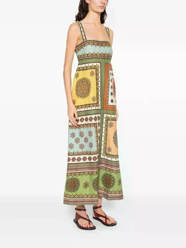 ALEMAIS Print-design Midi Dress