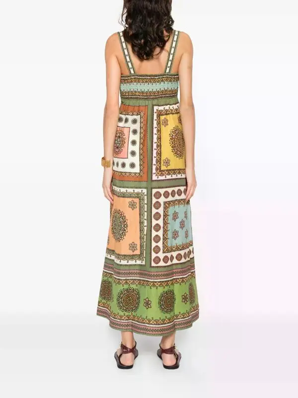 ALEMAIS Print-design Midi Dress