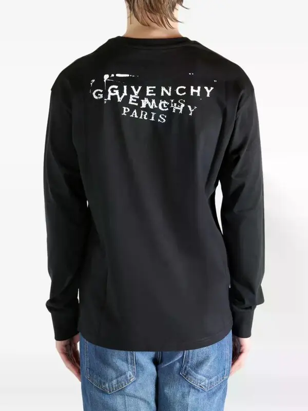 Givenchy Logo To The Back Cotton T-shirt - Black