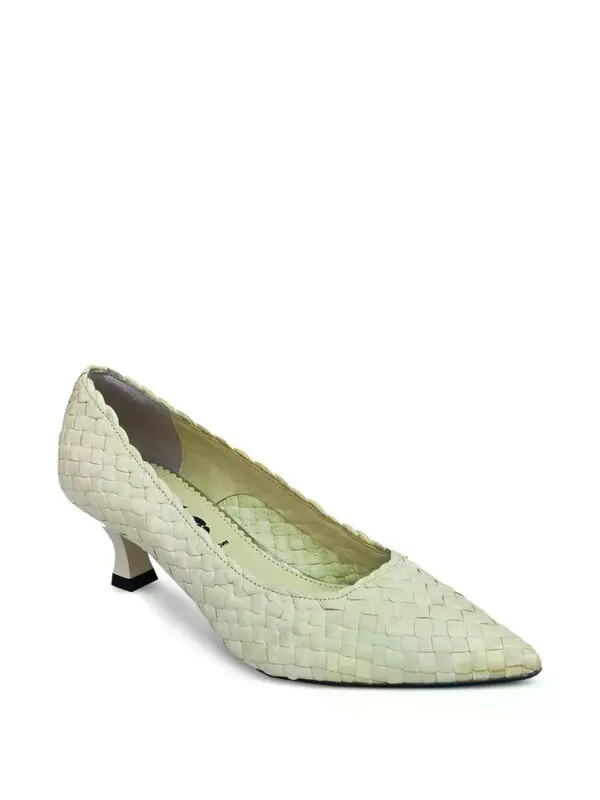 LA ROSE Carol Woven-design Pumps - Neutrals