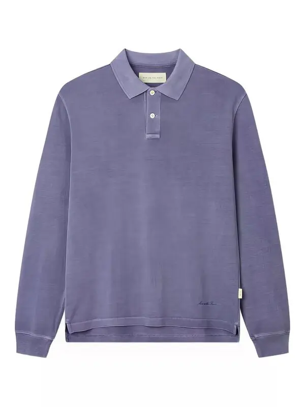 MAN ON THE BOON. Long-sleeve Polo Shirt - Purple