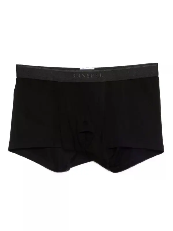 Sunspel Logo Waistband Boxers - Black