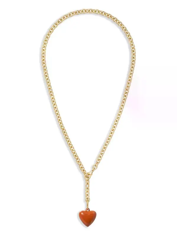 ROXANNE ASSOULIN Mini Puffy Heart-charm Necklace - Gold