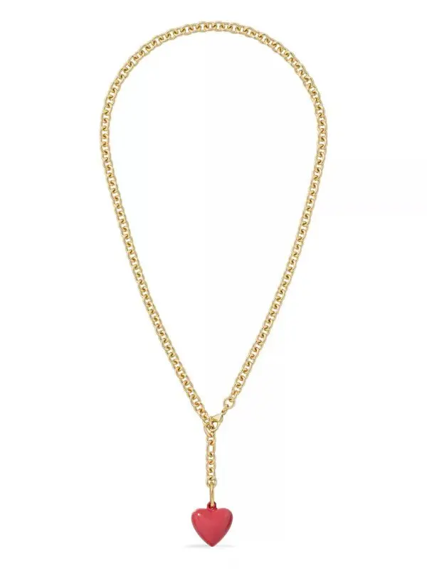 ROXANNE ASSOULIN Mini Puffy Heart-charm Necklace - Gold