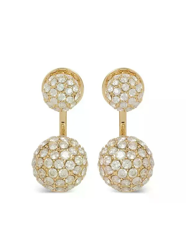 ROXANNE ASSOULIN Floating Pavé Ball Earrings - Gold