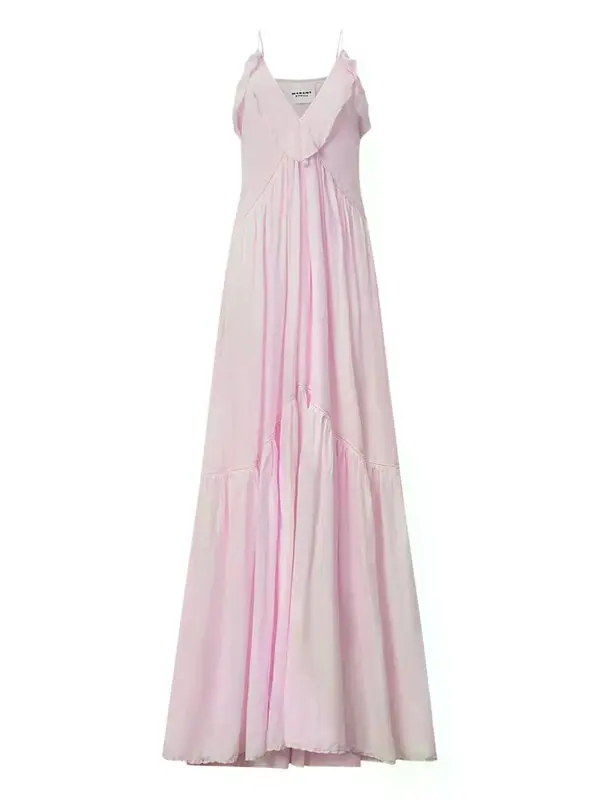 MARANT ETOILE Vasma Ruffled Maxi Dress - Pink