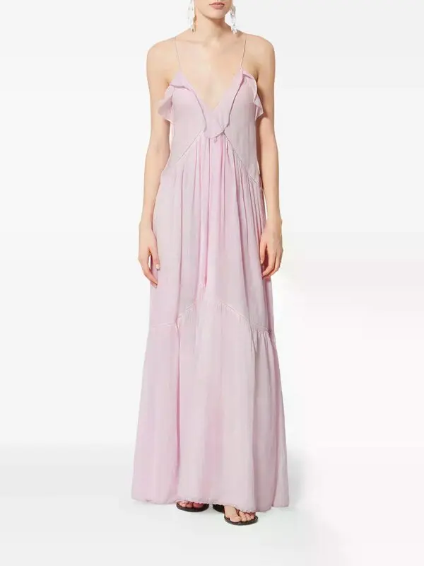 MARANT ETOILE Vasma Ruffled Maxi Dress - Pink