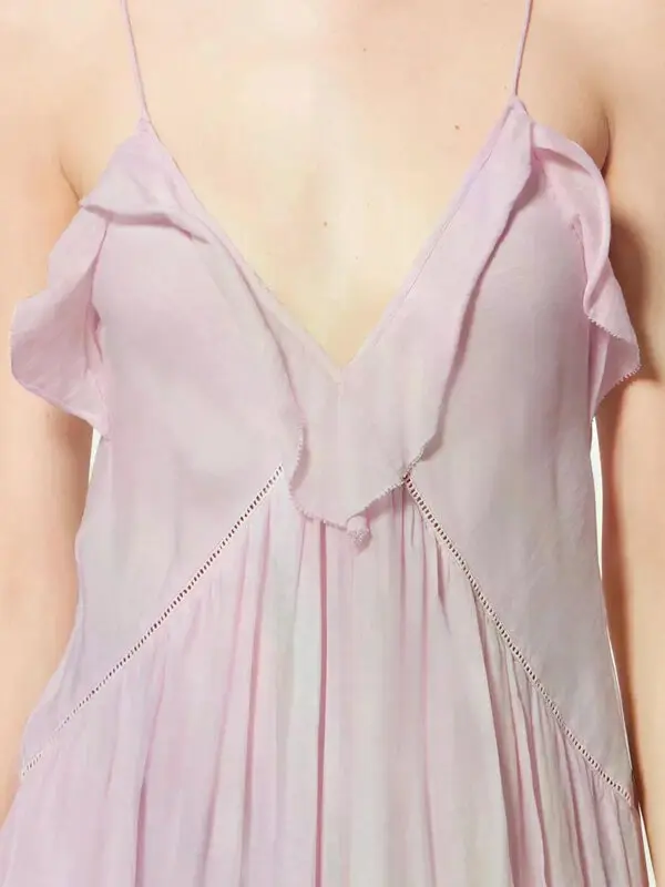 MARANT ETOILE Vasma Ruffled Maxi Dress - Pink