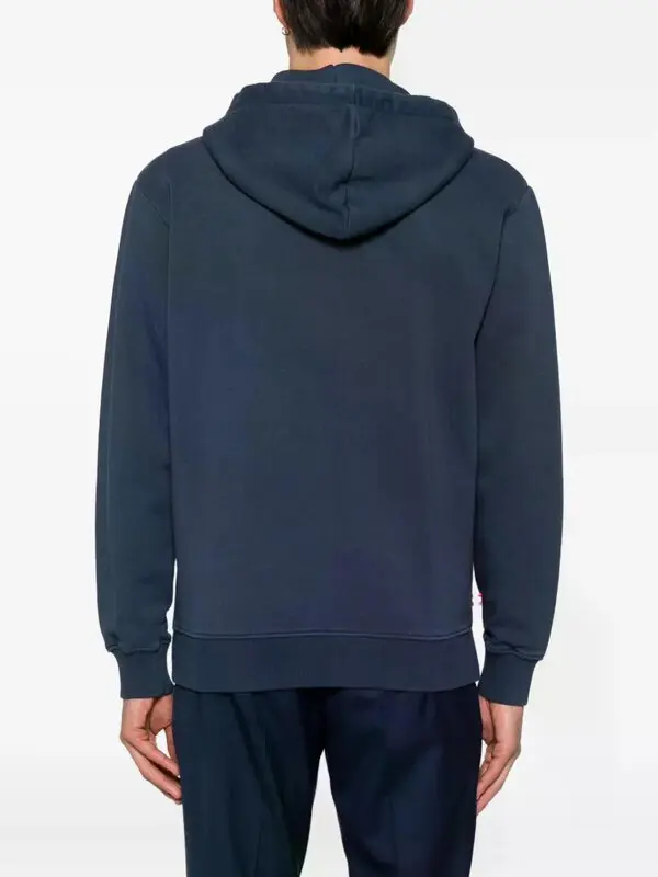 MC2 SAINT BARTH Zip Hooded Mercer Light Sweater - Blue