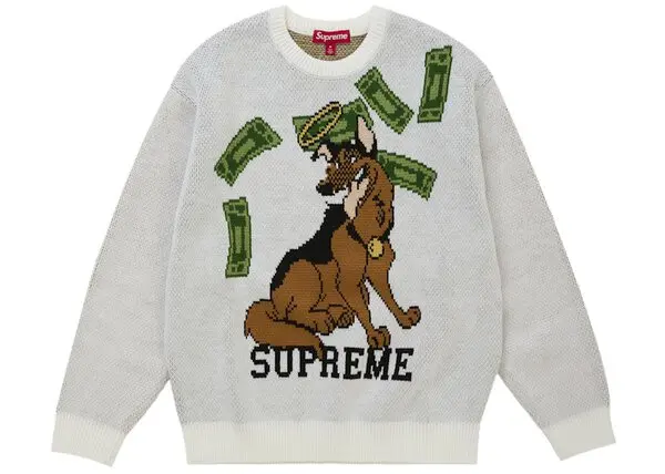 Supreme All Dogs Go To Heaven Sweater - White