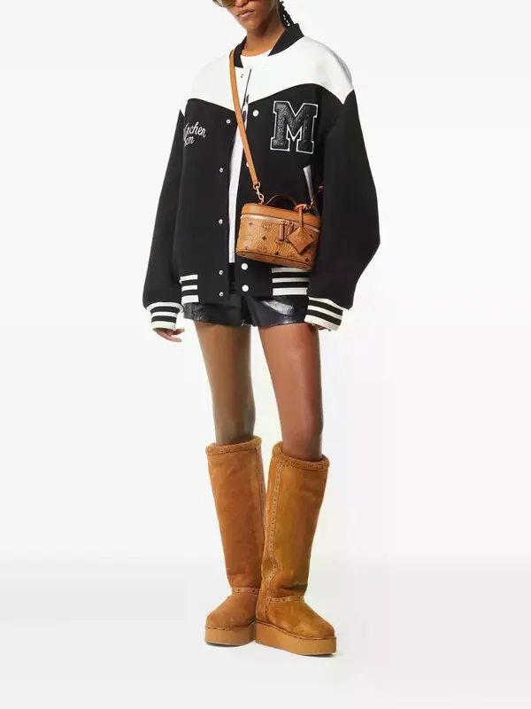 Mcm Suede Platform Knee-high Boots