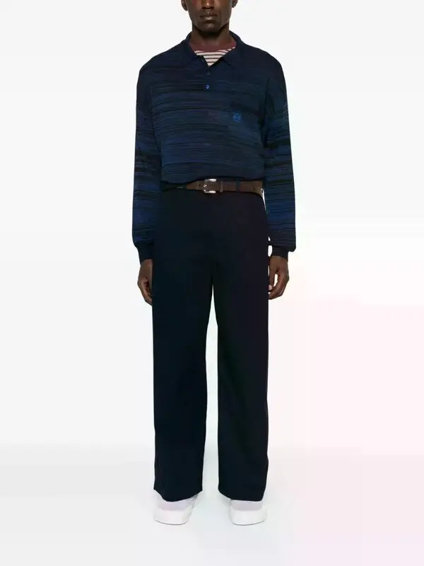 Loewe Striped Logo Polo Sweater