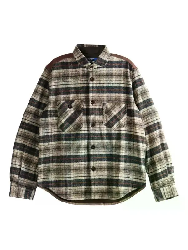 Junya Watanabe Plaid Pattern Cotton Shirt - Neutrals