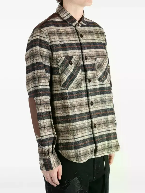 Junya Watanabe Plaid Pattern Cotton Shirt - Neutrals