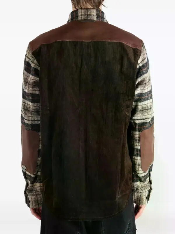Junya Watanabe Plaid Pattern Cotton Shirt - Neutrals