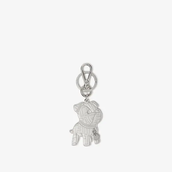 Fendi Ff Motif Ito Key Ring - Silver