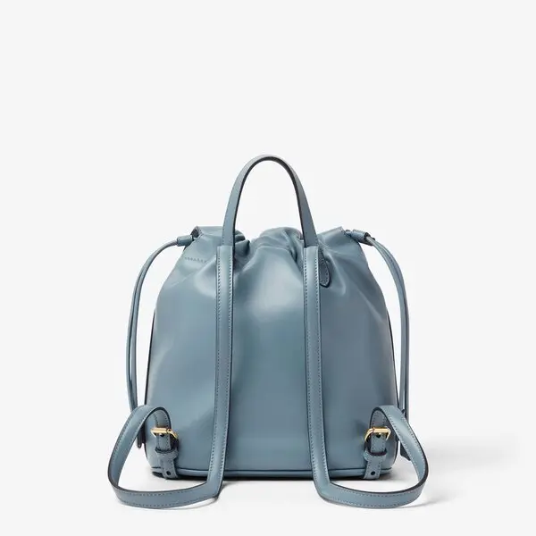 Fendi Ff Clasp Mercury Blue Calfskin Backpack