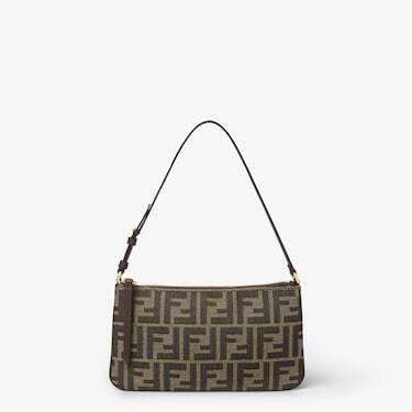 Fendi Flat Baguette Pouch - Brown
