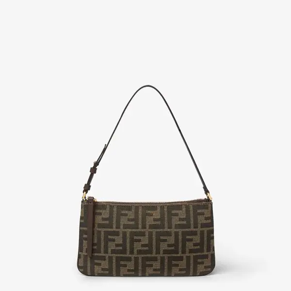 Fendi Flat Baguette Pouch - Brown