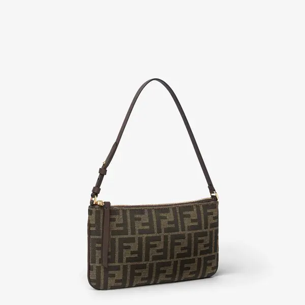 Fendi Tube Flat Pouch With Ff Jacquard Fabric