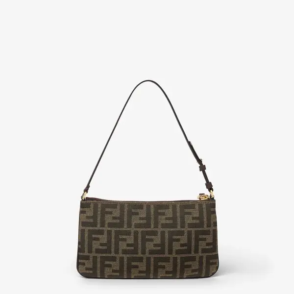 Fendi Tube Flat Pouch With Ff Jacquard Fabric