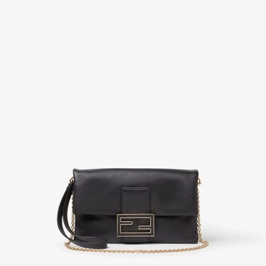 Fendi Mamma Baguette Pouch - Black