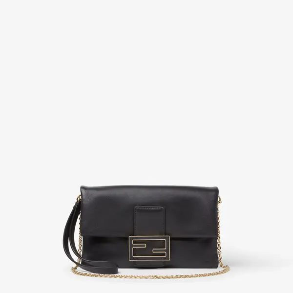Fendi Mamma Baguette Pouch - Black