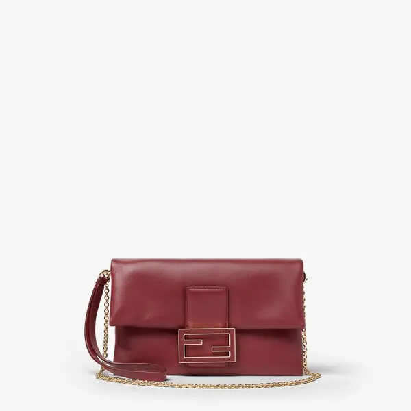 Fendi Mamma Baguette Pouch - Red
