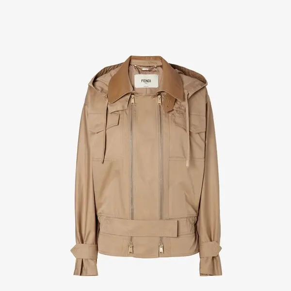 Fendi Cotton Drill Blouson With Embroidered Logo
