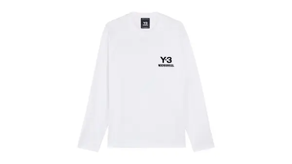 Adidas Y3 Nbhd Logo Long Sleeve T-shirt - Core White