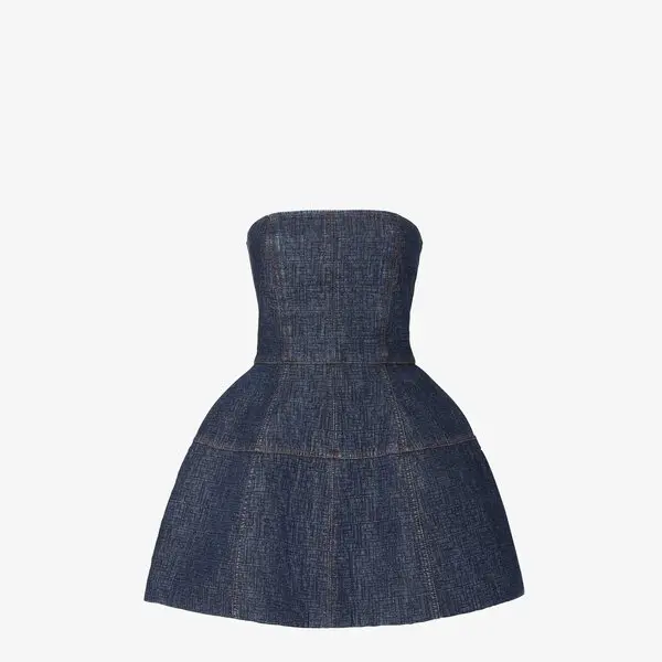 Fendi Bustier Dress With Quilted Ff Motif