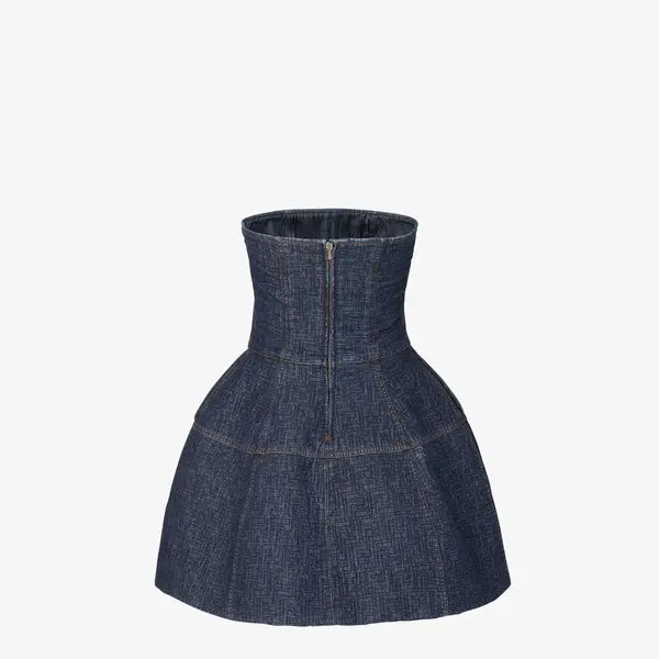Fendi Bustier Dress With Quilted Ff Motif