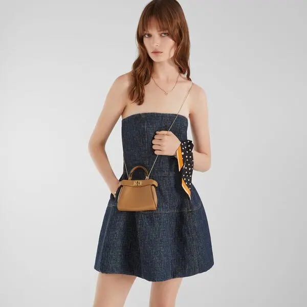 Fendi Bustier Dress With Quilted Ff Motif