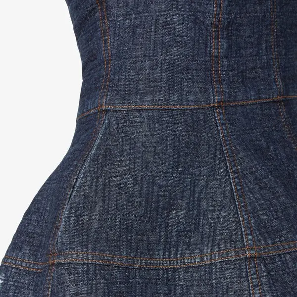 Fendi Bustier Dress With Quilted Ff Motif