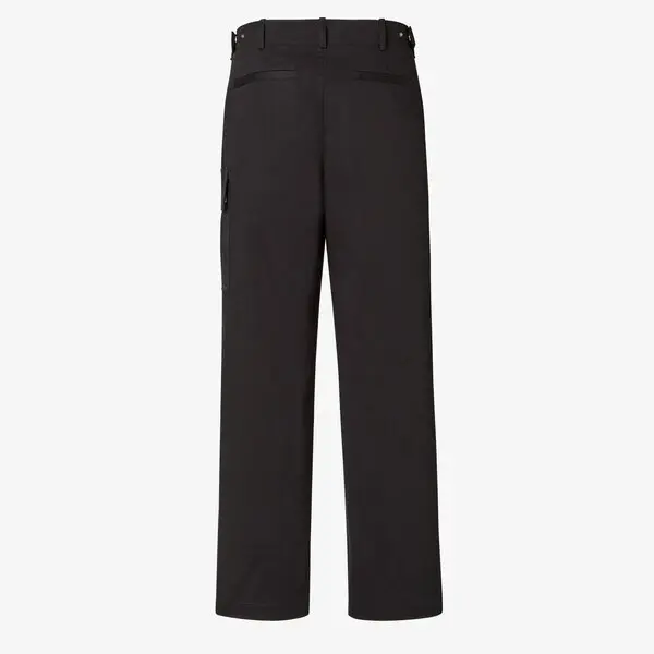 Fendi Cargo Trousers With Embossed Ff Logo - Black