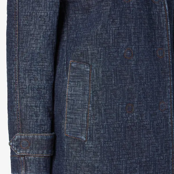 Fendi Double-breasted Midi Jacket - Blue