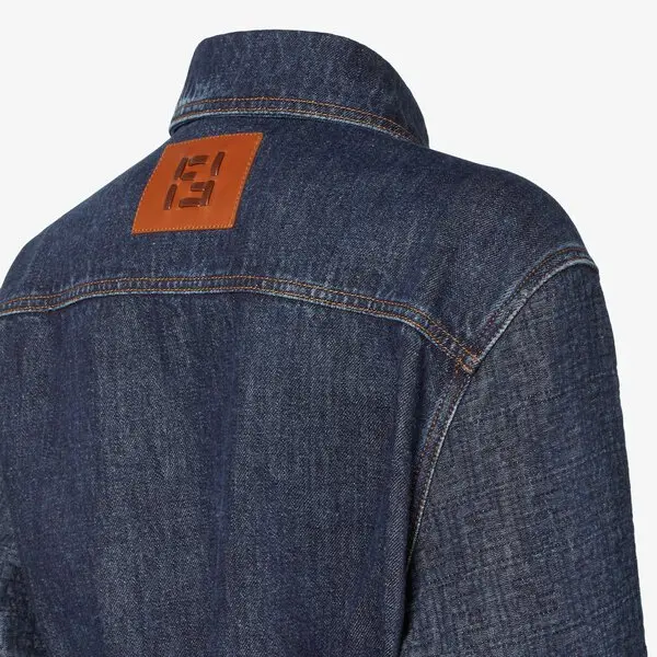 Fendi Single-breasted Denim Jacket - Blue
