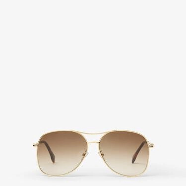 Fendi Fendigraphy Oversized Aviator Sunglasses - Brown