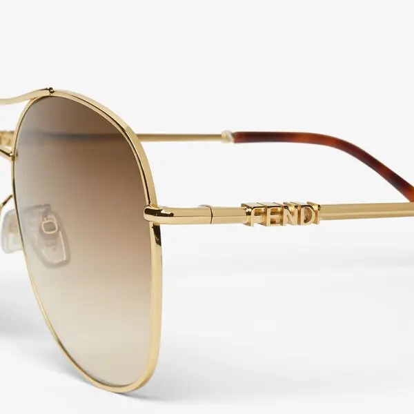 Fendi Fendigraphy Oversized Aviator Sunglasses