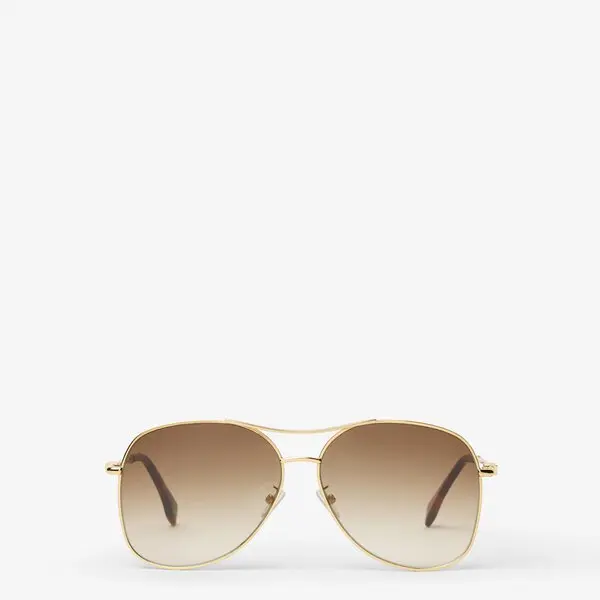 Fendi Fendigraphy Oversized Aviator Sunglasses - Brown
