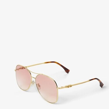 Fendi Fendigraphy Oversized Aviator Sunglasses