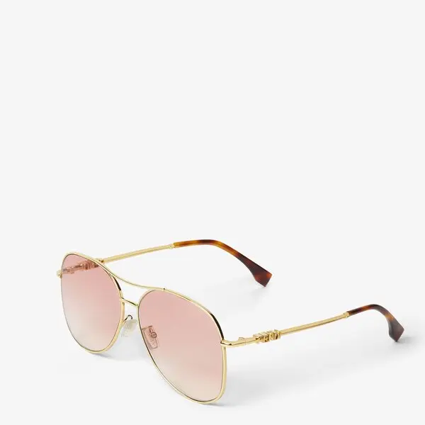 Fendi Fendigraphy Oversized Aviator Sunglasses