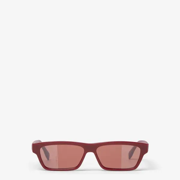 Fendi Squared Ff Sunglasses - Red