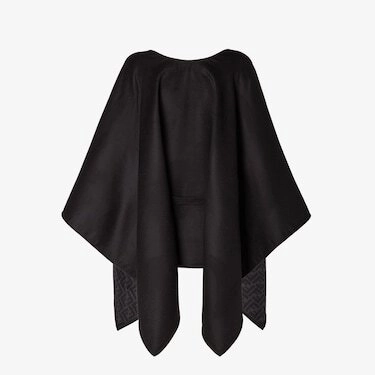 Fendi Wool, Cashmere And Silk Poncho With Belt