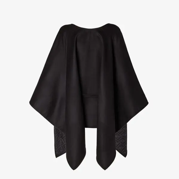 Fendi Wool, Cashmere And Silk Poncho With Belt