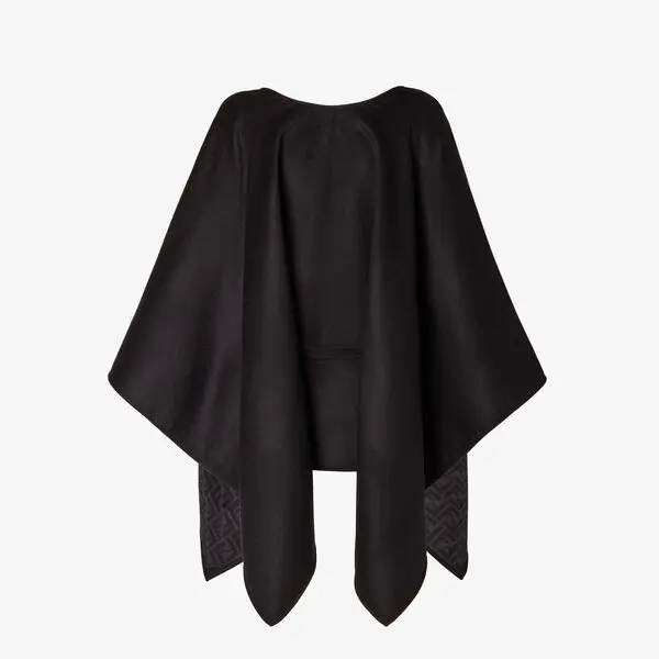 Fendi Wool, Cashmere And Silk Poncho With Belt