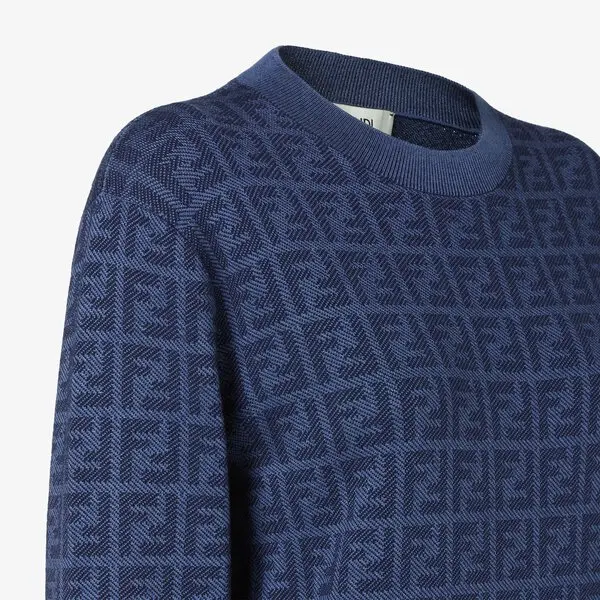 Fendi Ff Motif Wool And Silk Jumper