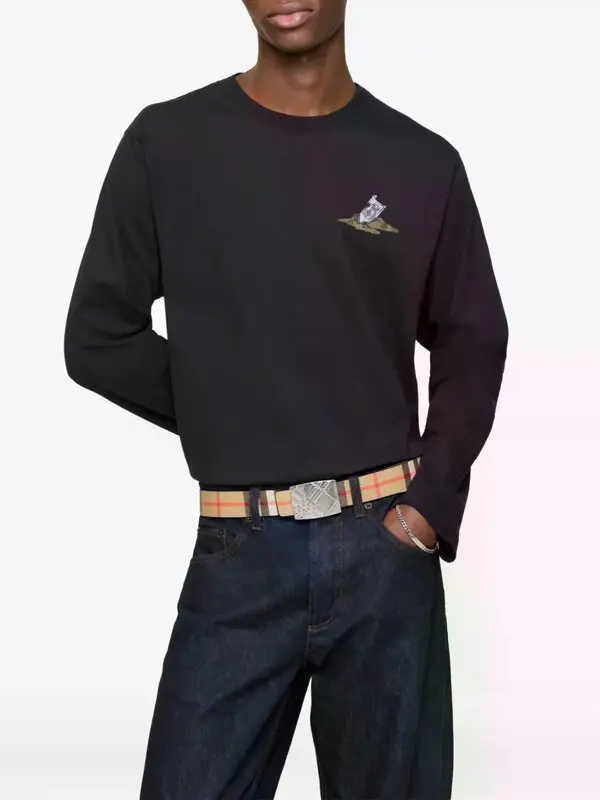 Burberry Check-pattern Reversible Belt - Black