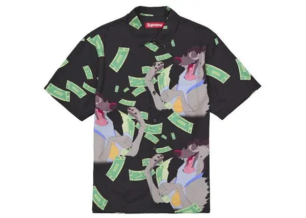 Supreme All Dogs Go To Heaven Short Sleeve Shirt - Black
