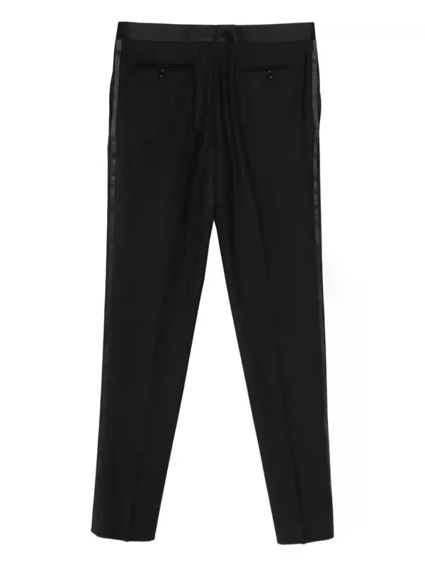 Canali Trim-detail Trousers - Black